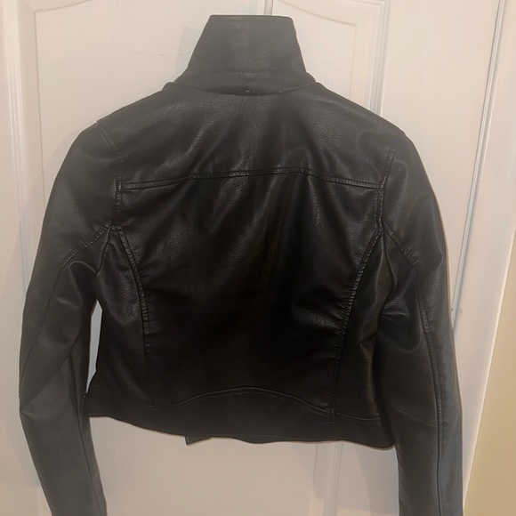 Primark | Jackets & Coats | Black Essential Faux Leather Biker Jacket ...